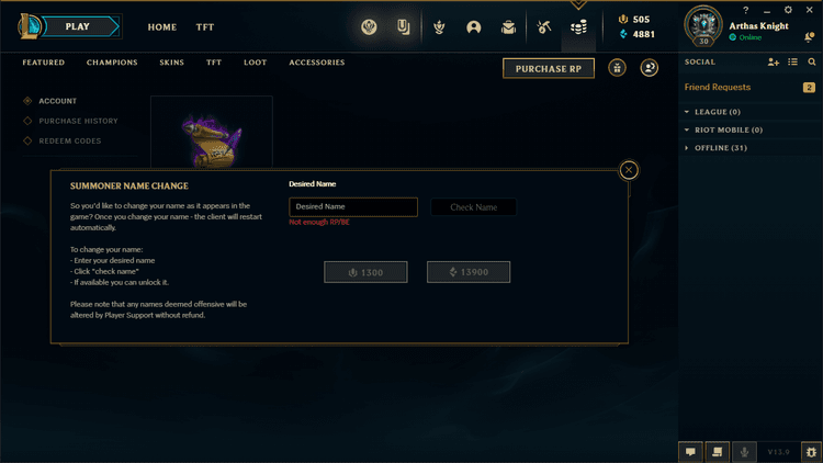 How to Change Your League of Legends Name