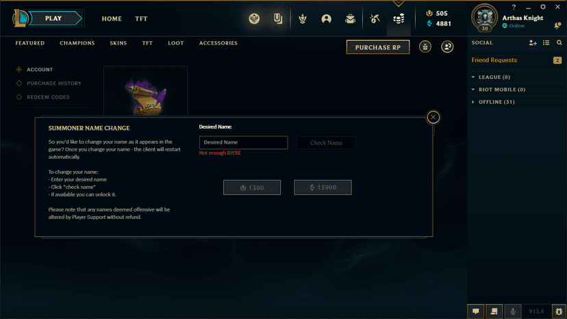 How to Change Your League of Legends Name