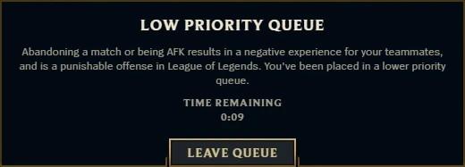 Low Priority Queue in League of Legends